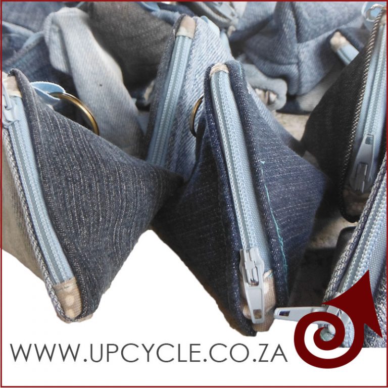 Upcycled Denim Keyring Pouches - Upcycle Creative